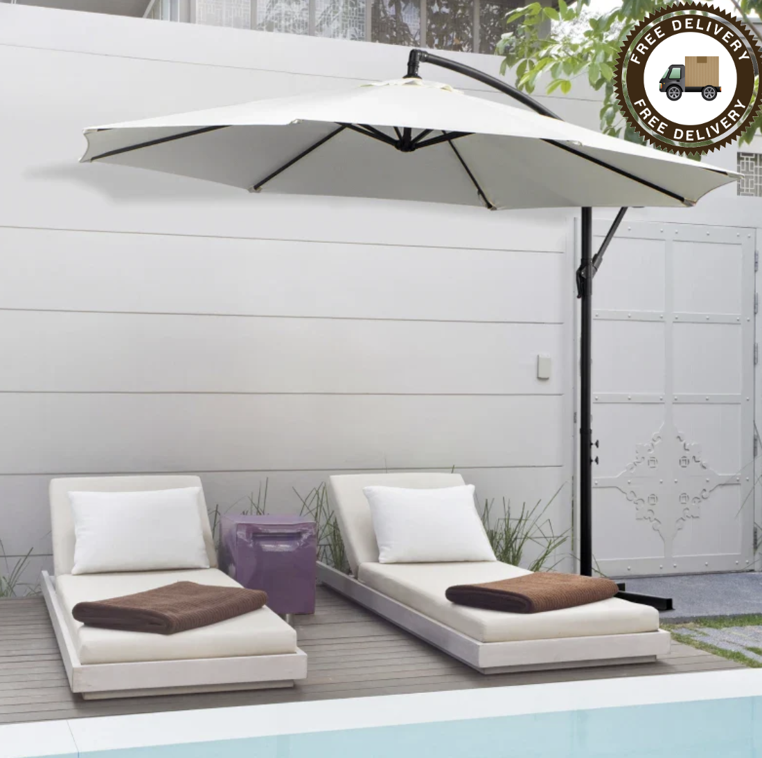 Cream Parasols - Trade Warehouse