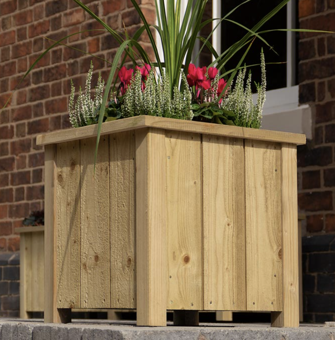 Square Wooden Planters - Trade Warehouse