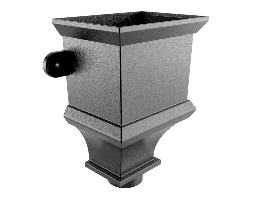 Victrix Cast Aluminium Hopper - 100mm Outlet With 30mm Standoff
