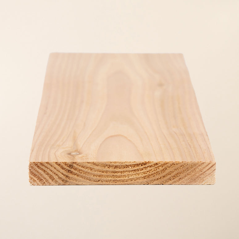 6" x 1" Planed British Cedar Timber Board – Smooth Cedar Wood Plank fo