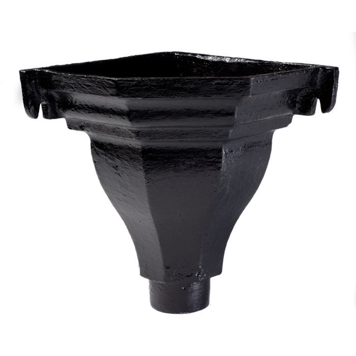 Hargreaves Cast Iron 100mm outlet H1A Corner Rainwater Head - Painted