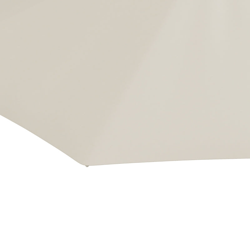 Beige 3m Wall-Mounted Parasol Shade with Handle