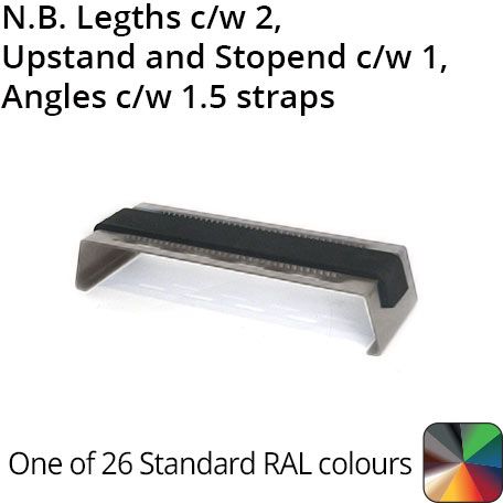 392MM Aluminium Coping Fixing Strap - RAL 7016M Anthracite Grey