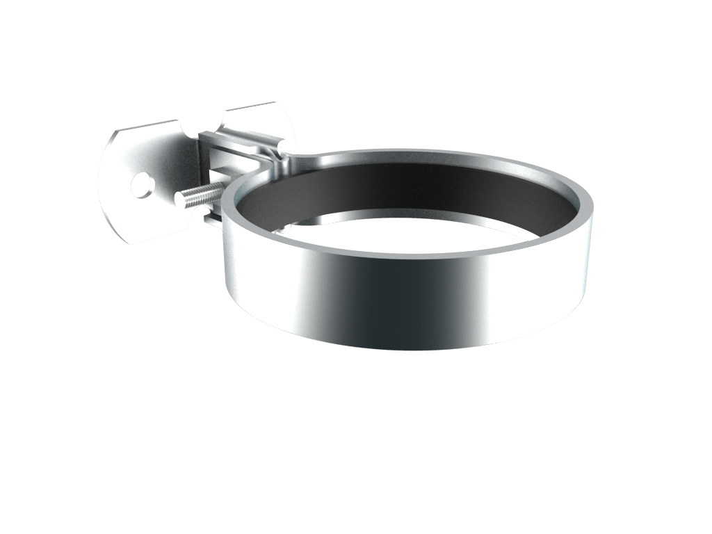 Cast Iron 3" Round Pipe Bracket With Gasket Primed