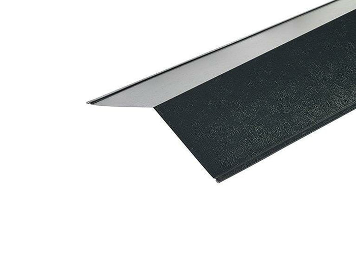 Metal PVC Plastiol Coated Anthracite Ridge Flashing 200mm x 200mm x 30