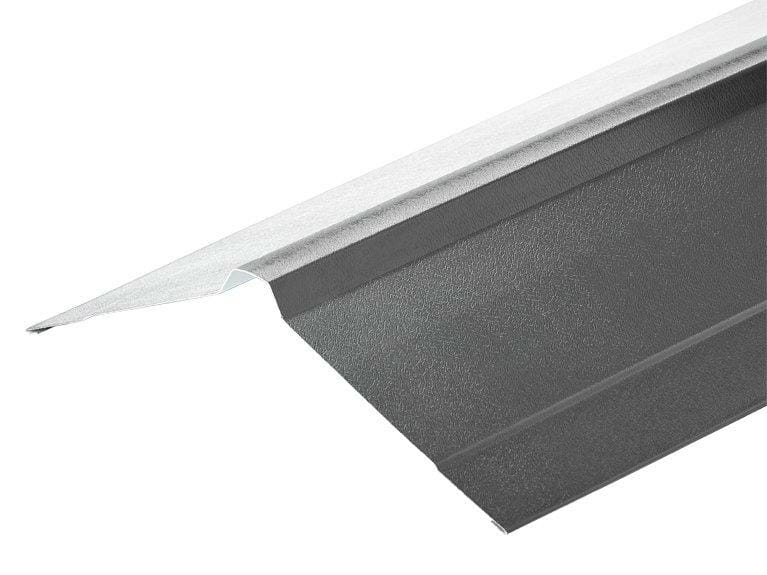 Metal PVC Plastiol Coated Merlin Grey NORDIC Ridge Flashing 195mm x 19